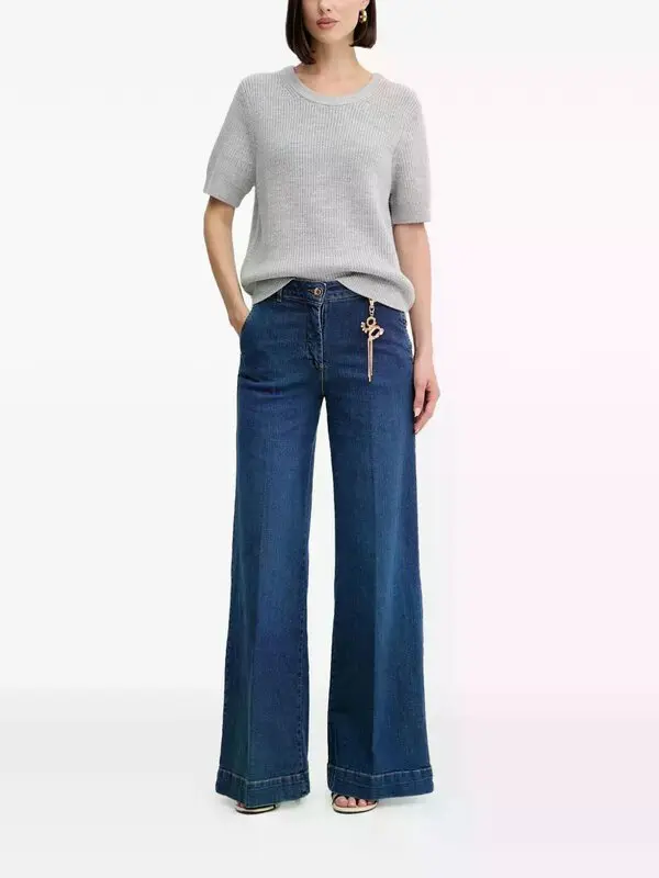 FRACOMINA Charm-detail Wide-leg Jeans