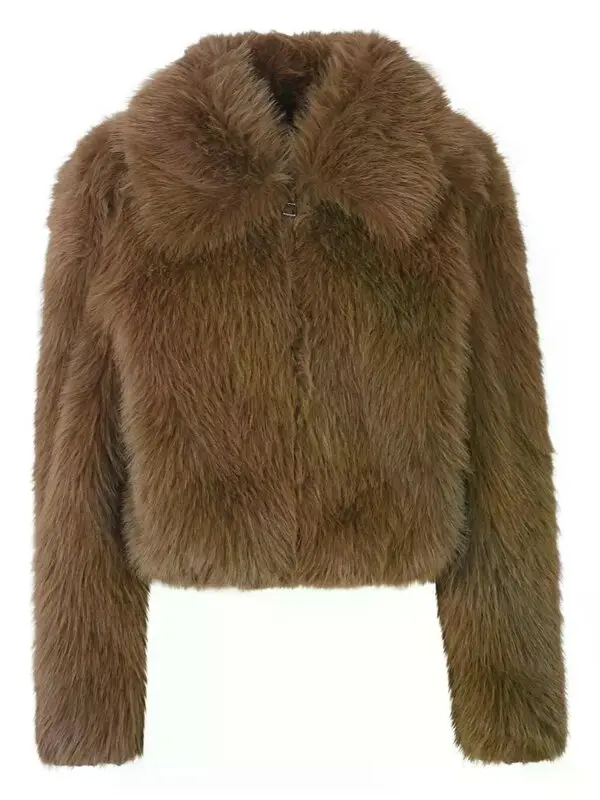 THE FRANKIE SHOP Hope Fur Jacket - Brown