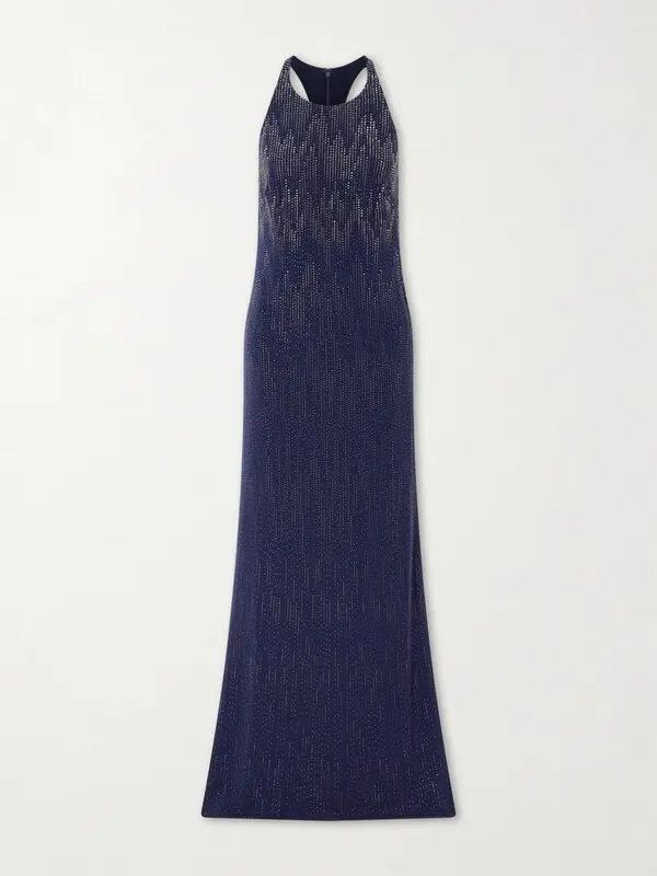Ralph Lauren Claeton Crystal-embellished Gown - Blue