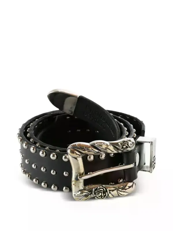 Enfants Riches Déprimés Studded Ornate Buckle Belt - Black