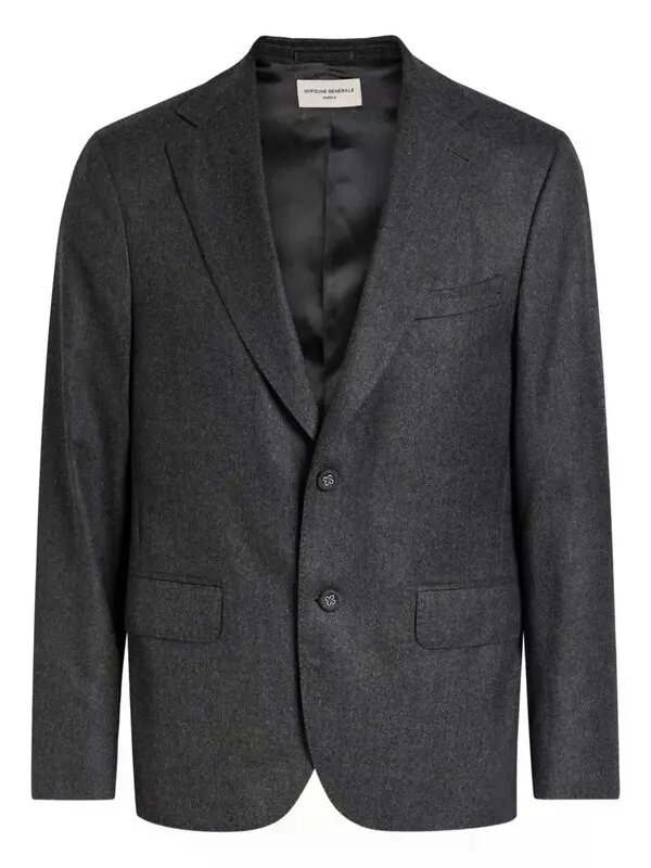 Officine Générale Button Single-breasted Wool Blazer