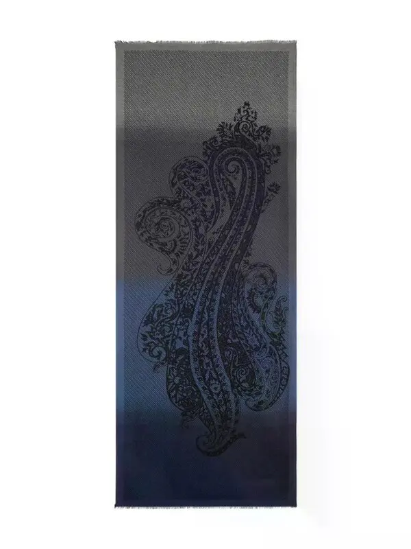 Etro Paisley-pattern Scarf - Blue