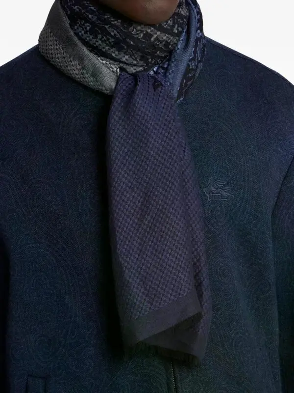 Etro Paisley-pattern Scarf - Blue