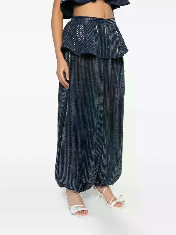 ADRIANA DEGREAS Sequin-embellished Trousers