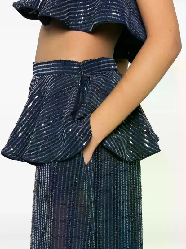 ADRIANA DEGREAS Sequin-embellished Trousers