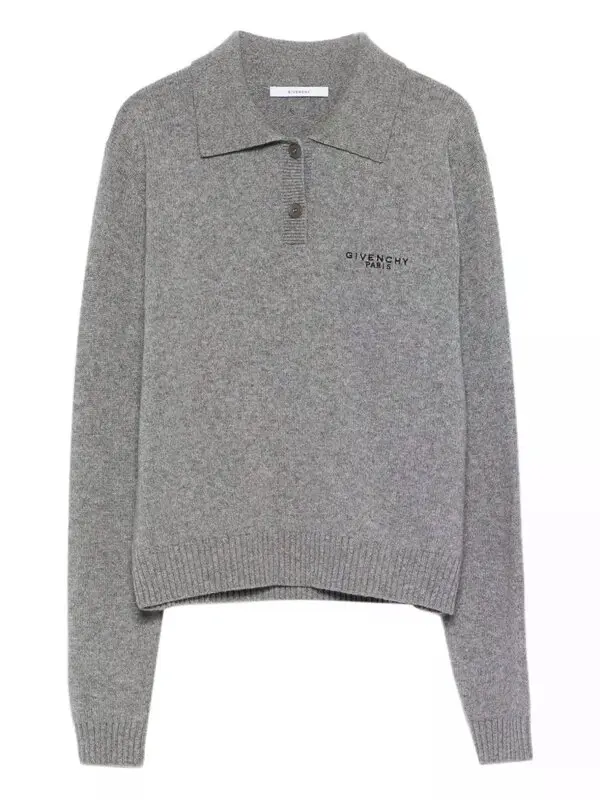 Givenchy Long-sleeve Knitted Polo Top