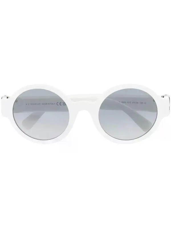 Moncler Atriom Round-frame Sunglasses - White