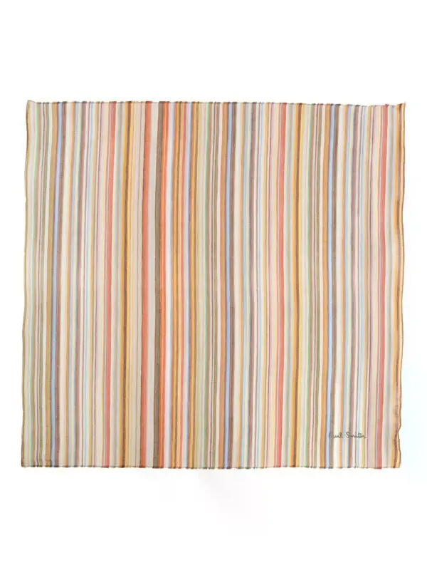 Paul Smith Signature Stripe Pocket Square - Neutrals