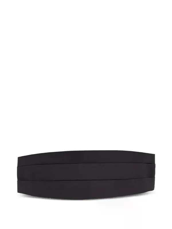 TOM FORD Pleated Cummerbund Belt - Black