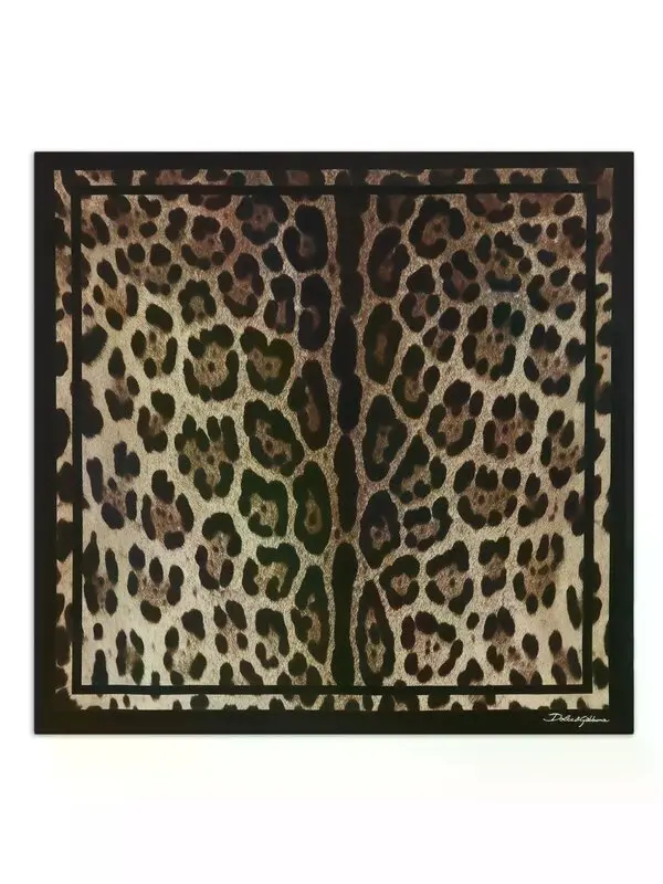 Dolce & Gabbana Leopard-print Scarf - Brown