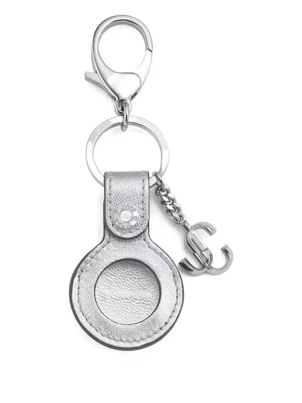 JIMMY CHOO Airtag Charm Keyring - Silver