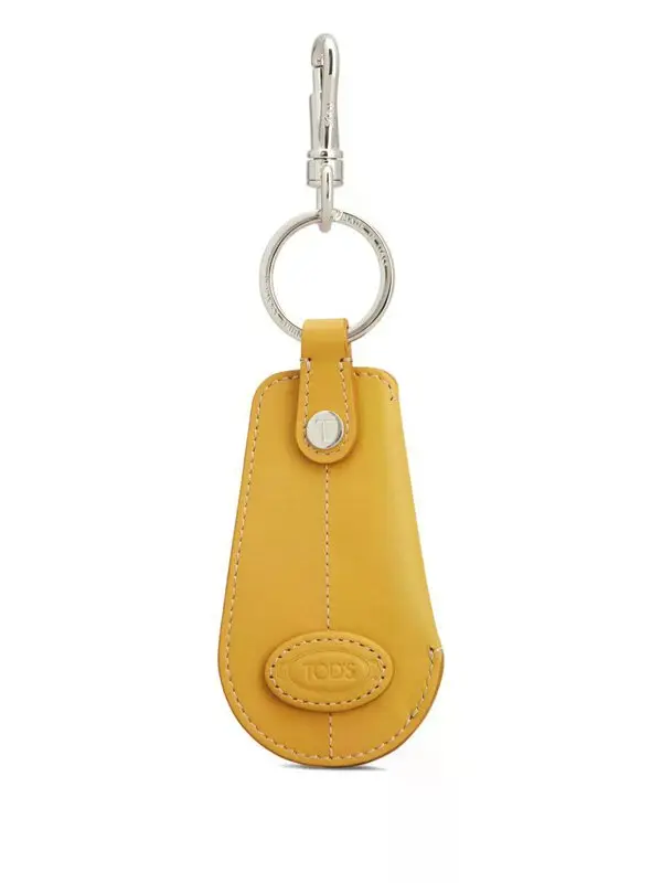 TOD'S Contrast Stitching Keyring - Yellow
