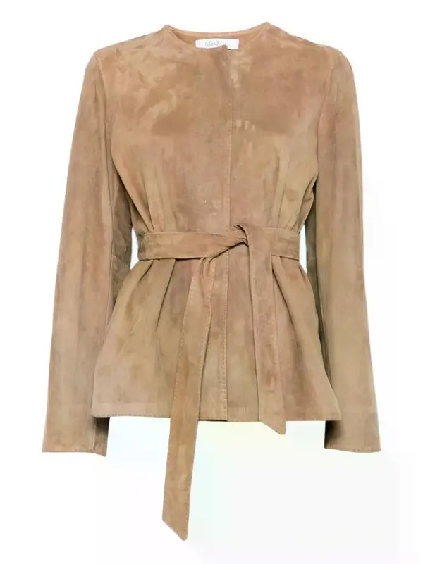 Max Mara Belted Suede Jacket