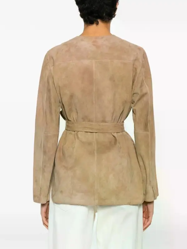 Max Mara Belted Suede Jacket
