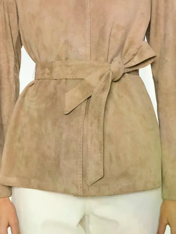 Max Mara Belted Suede Jacket