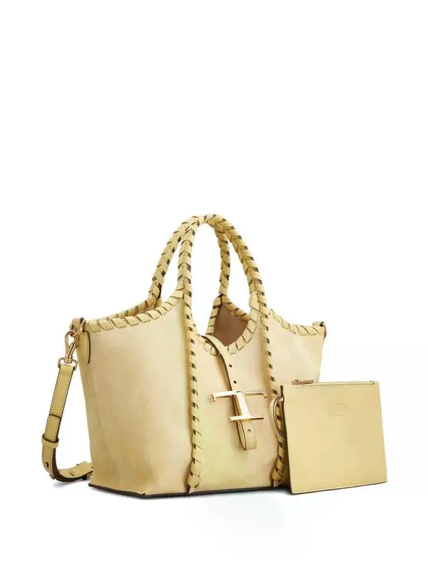 TOD'S T Timeless Braided Pendant Tote