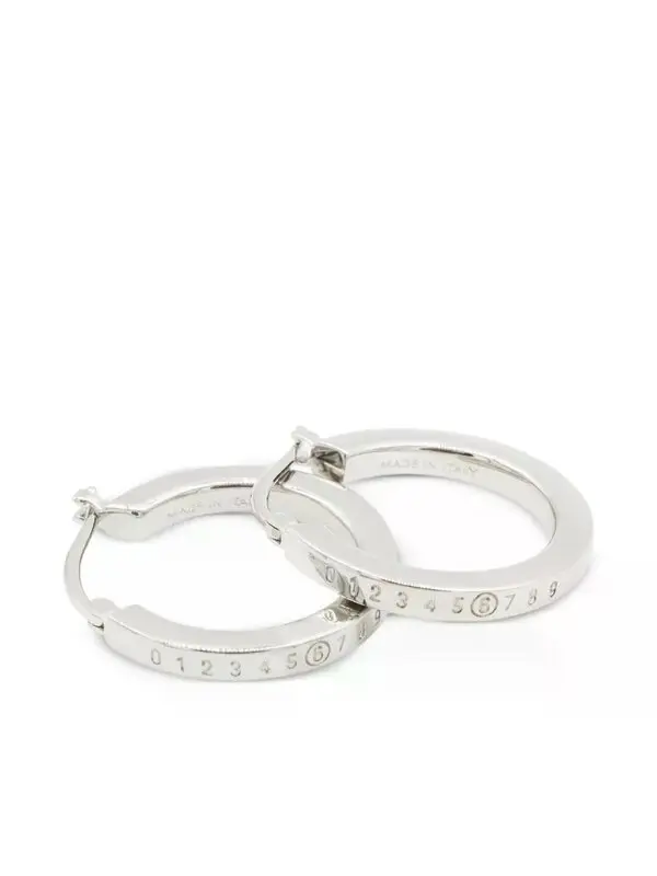 MAISON MARGIELA Numeric Logo Hoop Earrings