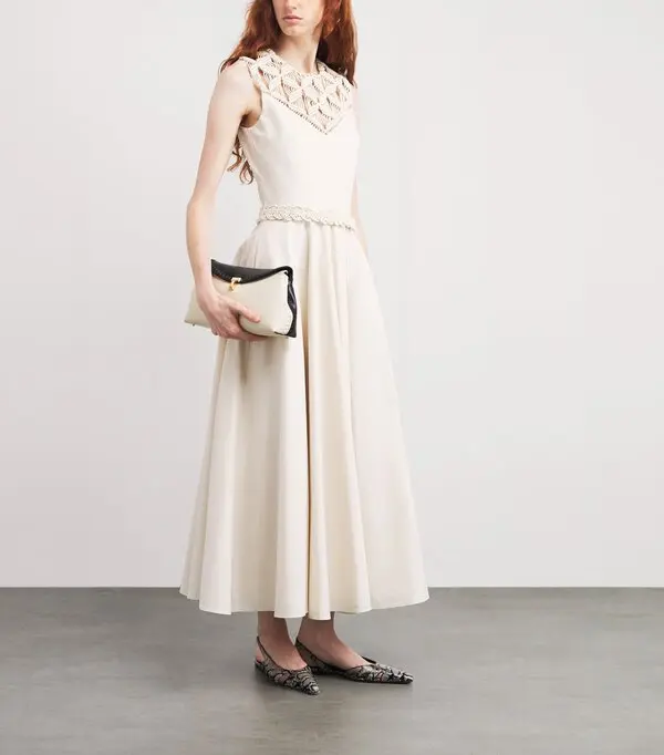 Roksanda Cotton Helin Midi Dress - Ivory | Editorialist