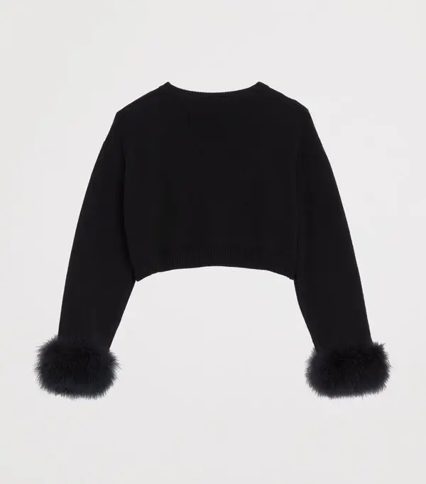 Valentino Garavani Cashmere Feather-trim Sweater