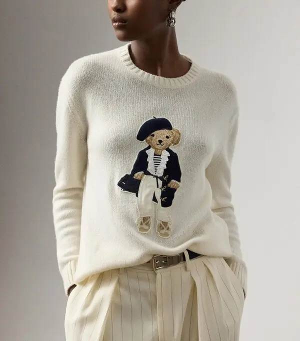 Ralph Lauren Cashmere Polo Bear Sweater