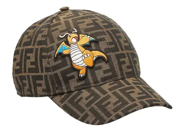 Fendi X Frgmt X Pokemon Ff Fabric Baseball Cap - Brown