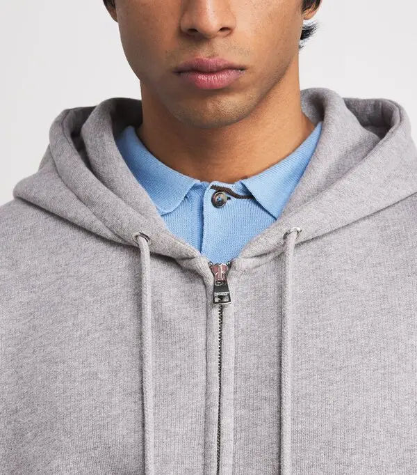 JW Anderson Cotton Zip-up Hoodie - Navy