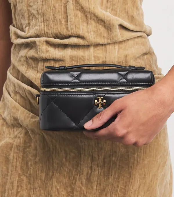 Tory Burch Leather Quilted Kira Vanity Case Bag