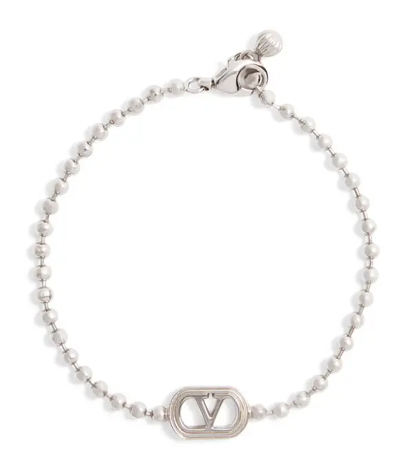 Valentino Garavani Vlogo Beaded Bracelet - White