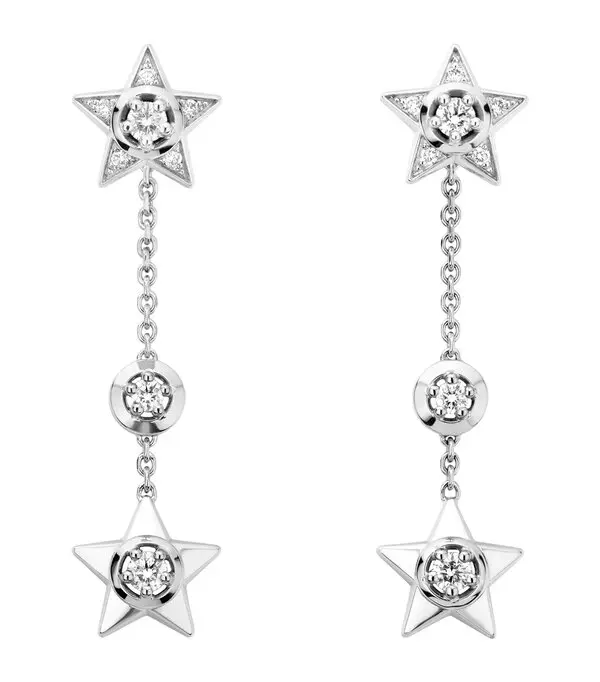 Chanel Comète 1932 Transformable Earrings - White
