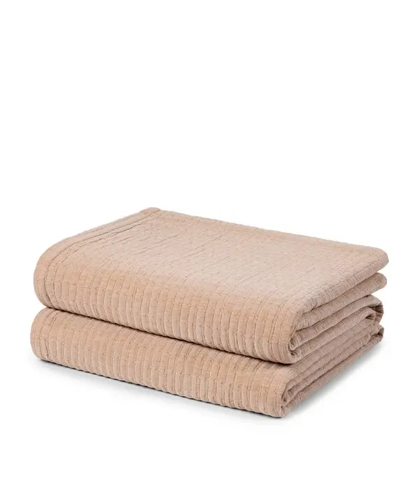 HAMAM Cotton Airply Texture Blanket - Brown