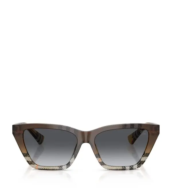 Burberry Acetate Cat Eye Be4468 Sunglasses - Brown