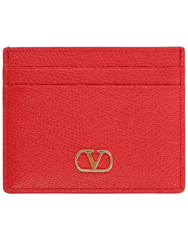 Valentino Garavani Signature Vlogo Card Holder - Red