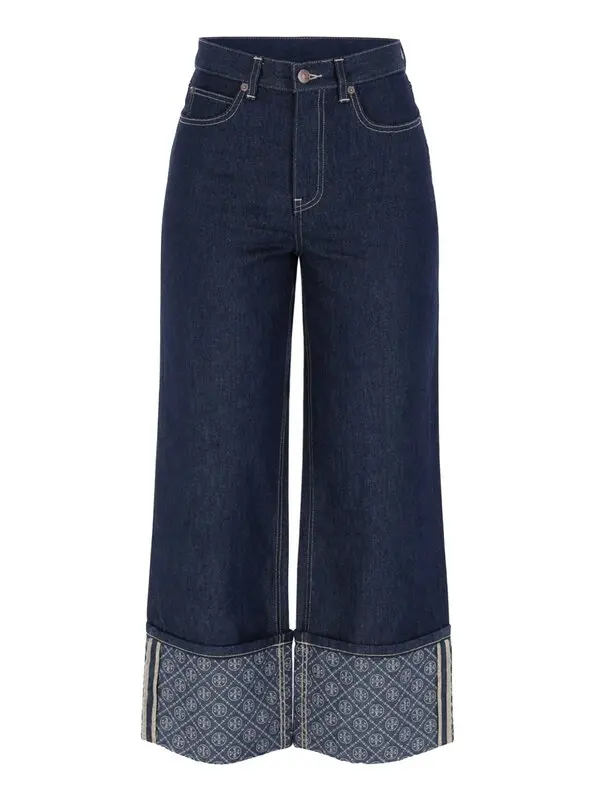 Tory Burch Straight Leg Jeans With Lapels - Multicolour