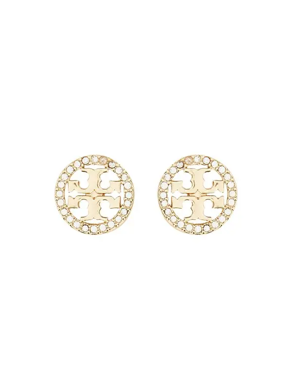 Tory Burch Miller Logo Earrings - Gold