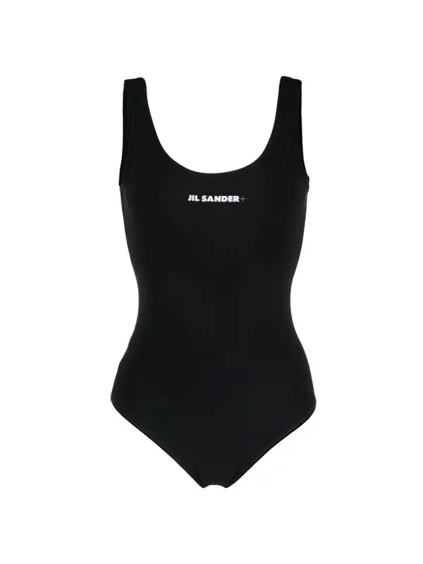 JIL SANDER One-piece Swimsuit With Logo - Black