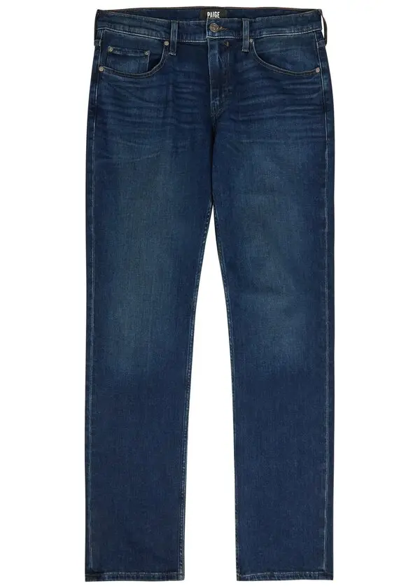Paige Normandie Straight-leg Jeans - Dark Blue