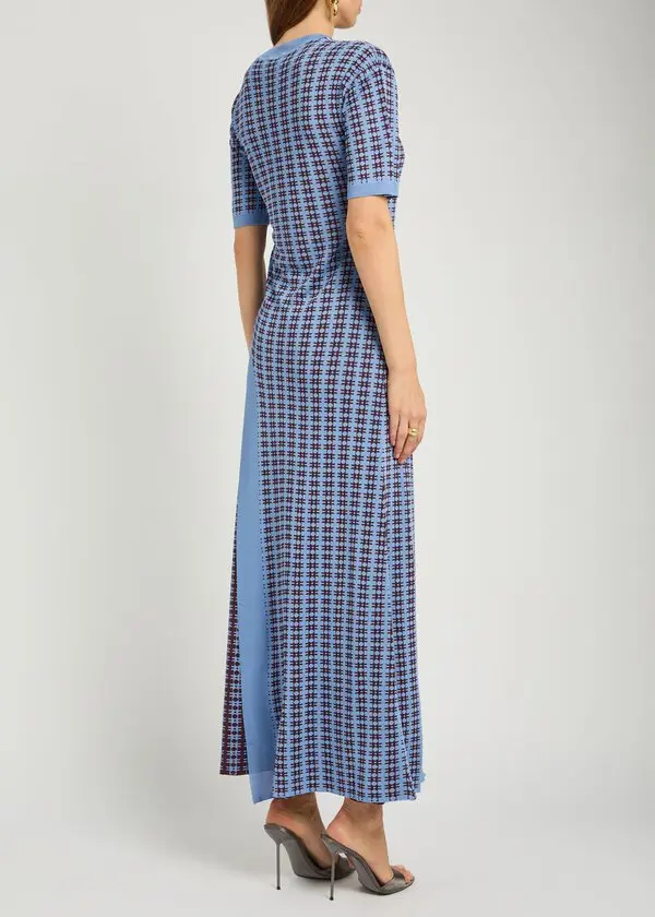Rabanne Patterned Fine-knit Midi Dress