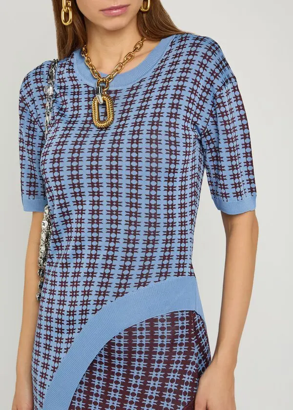 Rabanne Patterned Fine-knit Midi Dress