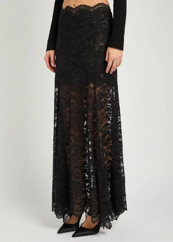 Rabanne Stretch-lace Maxi Skirt