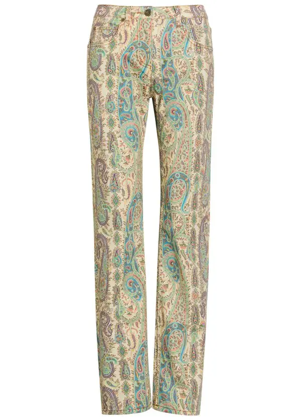 Etro Patterned Straight-leg Jeans
