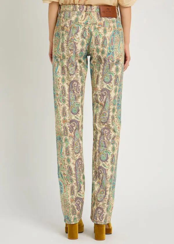 Etro Patterned Straight-leg Jeans