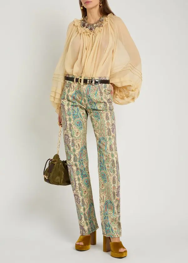 Etro Patterned Straight-leg Jeans