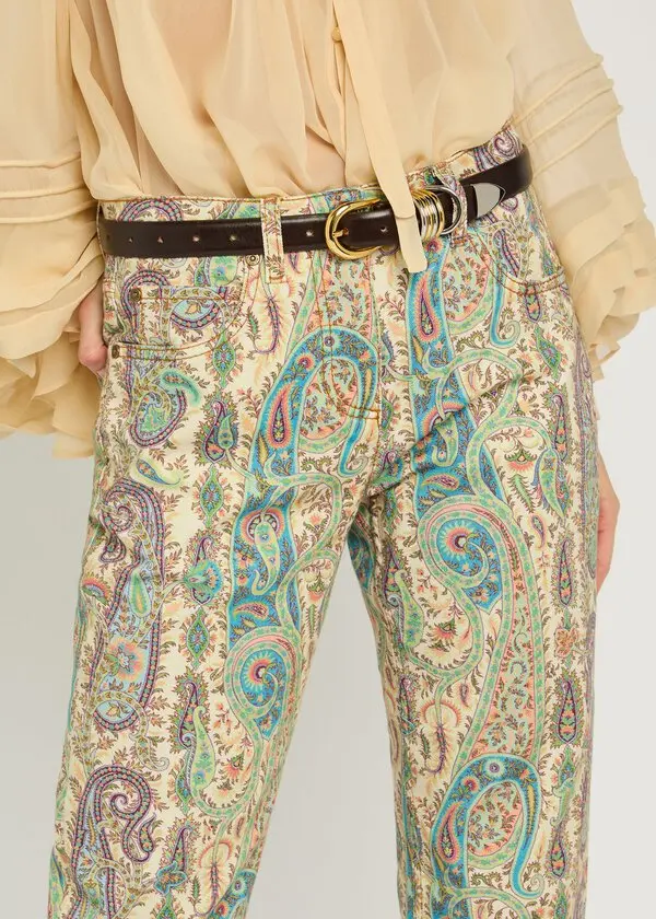 Etro Patterned Straight-leg Jeans