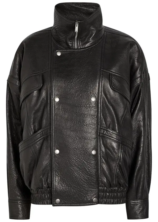 Saint Laurent Grained Leather Blouson Jacket