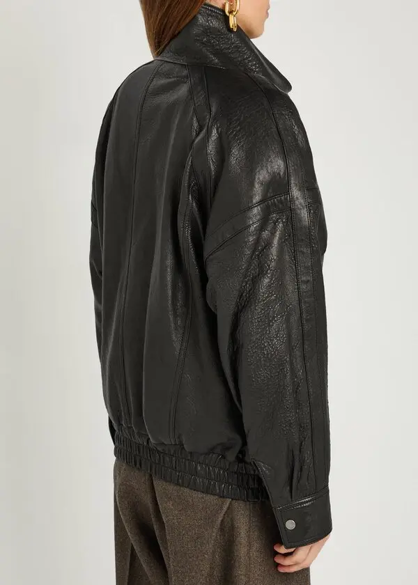 Saint Laurent Grained Leather Blouson Jacket