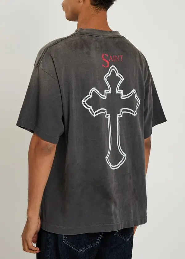 SAINT MXXXXXX 2pac Printed Cotton T-shirt