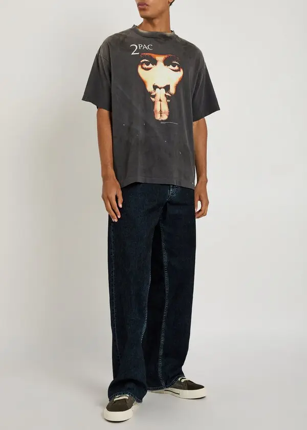 SAINT MXXXXXX 2pac Printed Cotton T-shirt