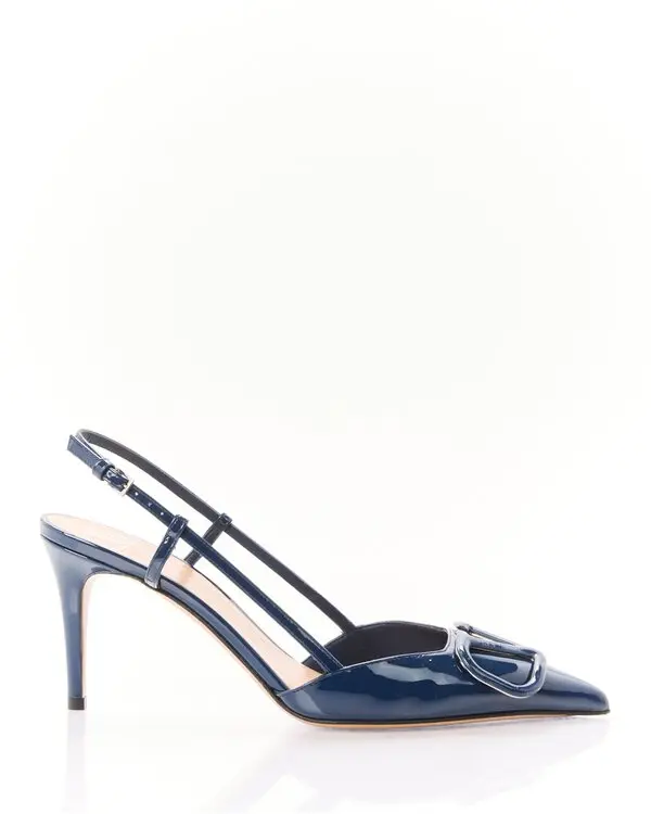 Valentino Garavani Vlogo Slingback Pumps - Blue