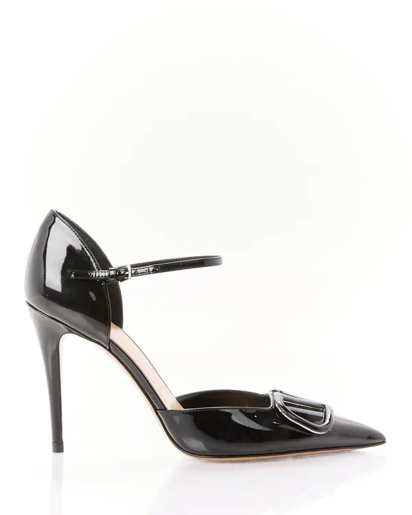 Valentino Garavani D'orsay Pumps With Vlogo Hardware - Black
