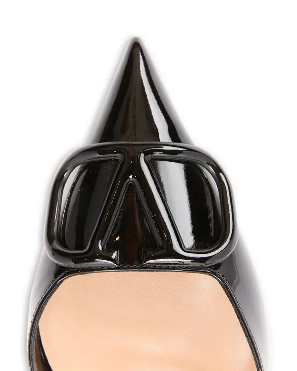 Valentino Garavani D'orsay Pumps With Vlogo Hardware - Black